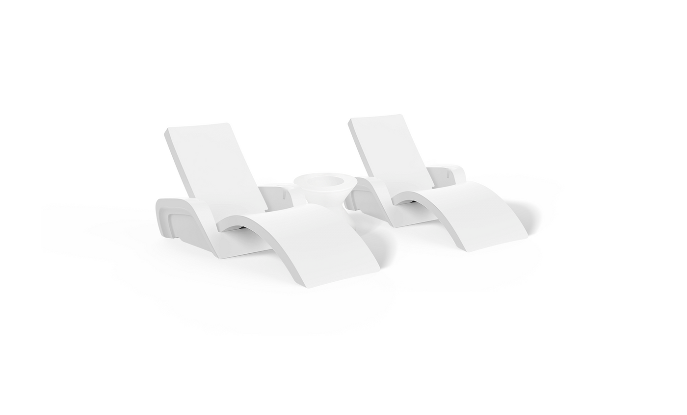 Adjustable Chaise Island Lounge In-Pool & Patio Set | Ledge Loungers