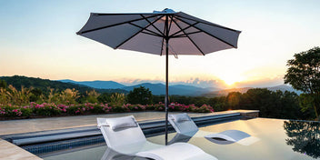 Poolside, Outdoor and In Pool Shade Umbrellas | Ledge Loungers